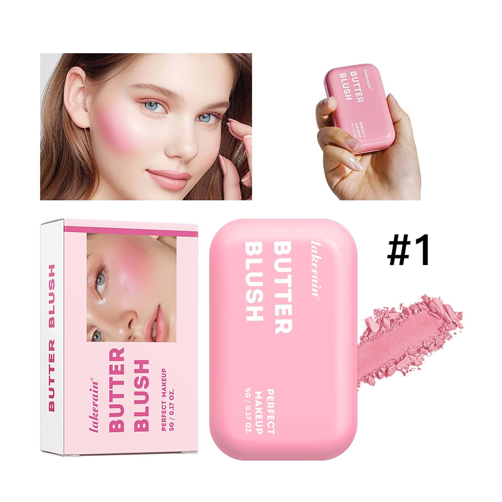 Silky Butter Blush Cream, Face Powder Blush for Long-lasting, High ...