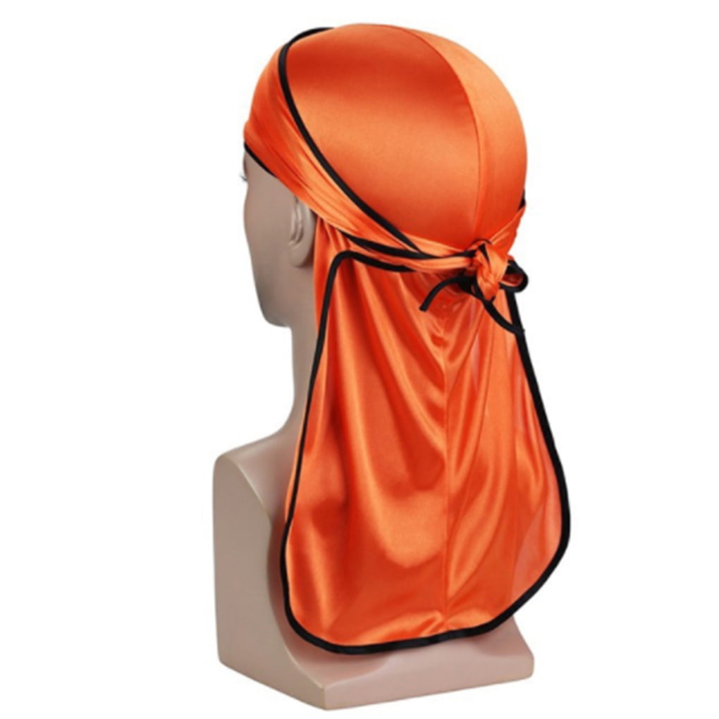 Silky Cap Bonnet Headwraps with Long Tail Fashion Elasticity Flexible ...