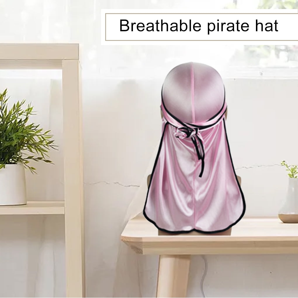 Silky Cap Bonnet Headwraps with Long Tail Fashion Elasticity Flexible ...