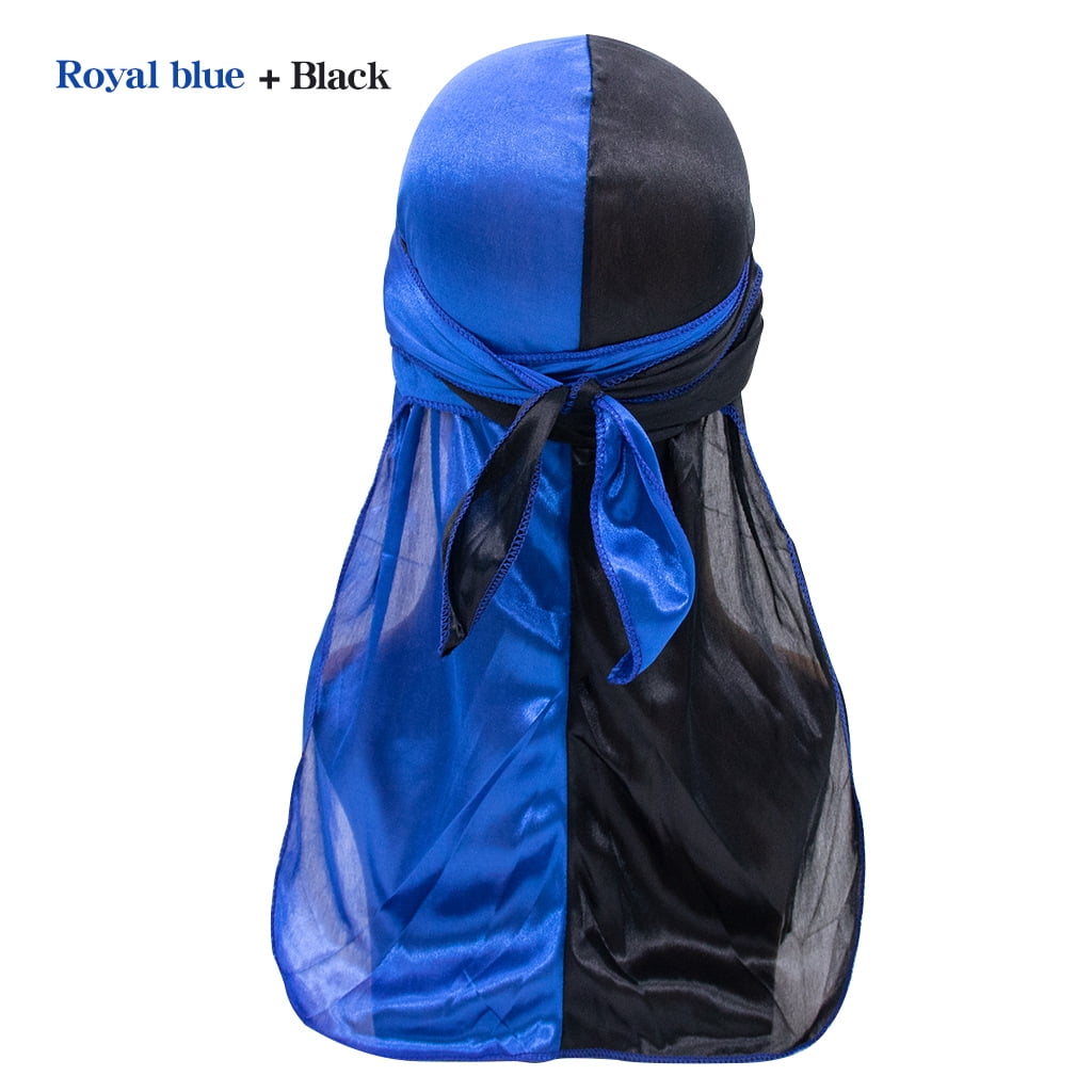 Silky Durag Caps, Two Tone Pirate Caps, Long-Tail Headwraps Wide Straps ...