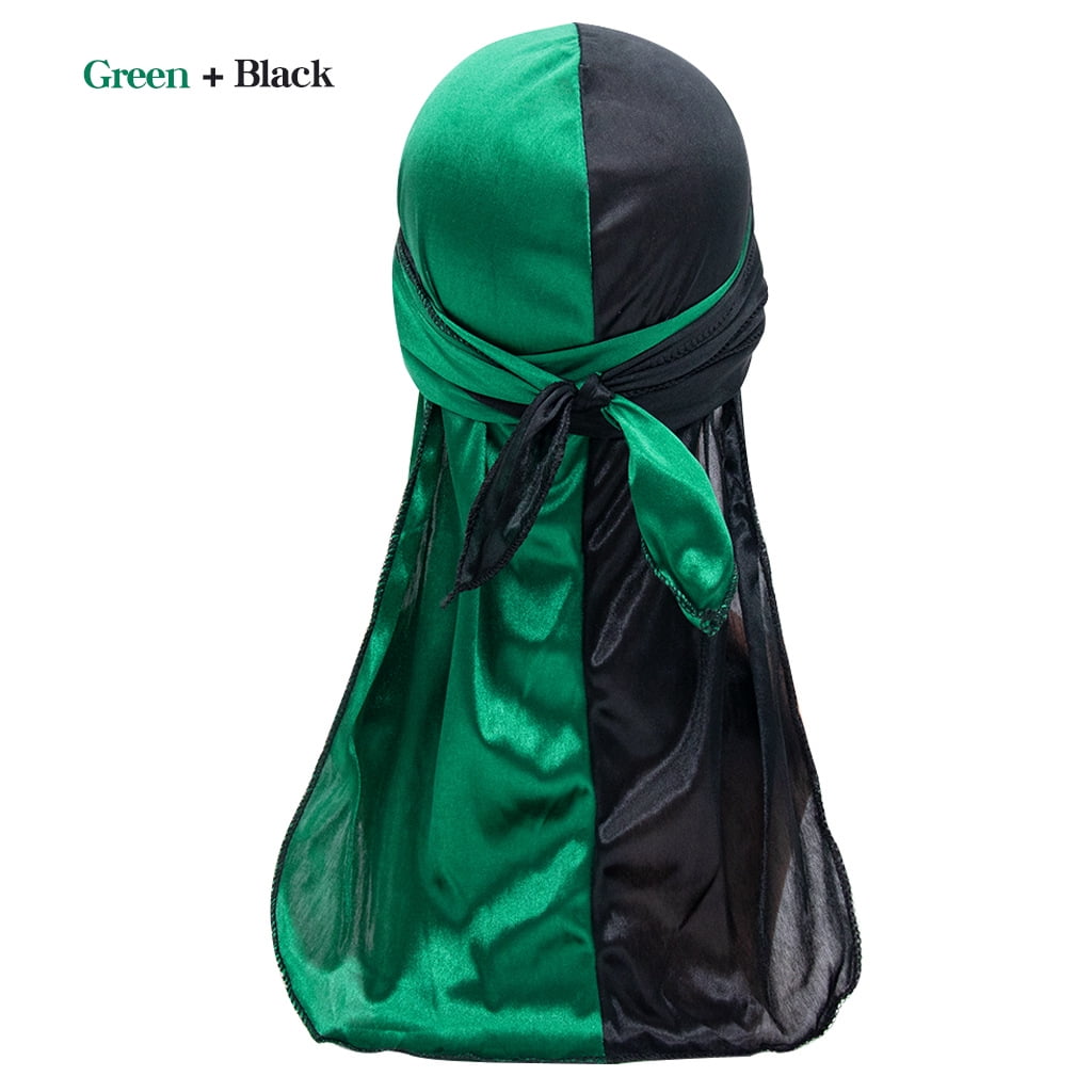 Silky Durag Caps, Two Tone Pirate Caps, Long-Tail Headwraps Wide Straps ...