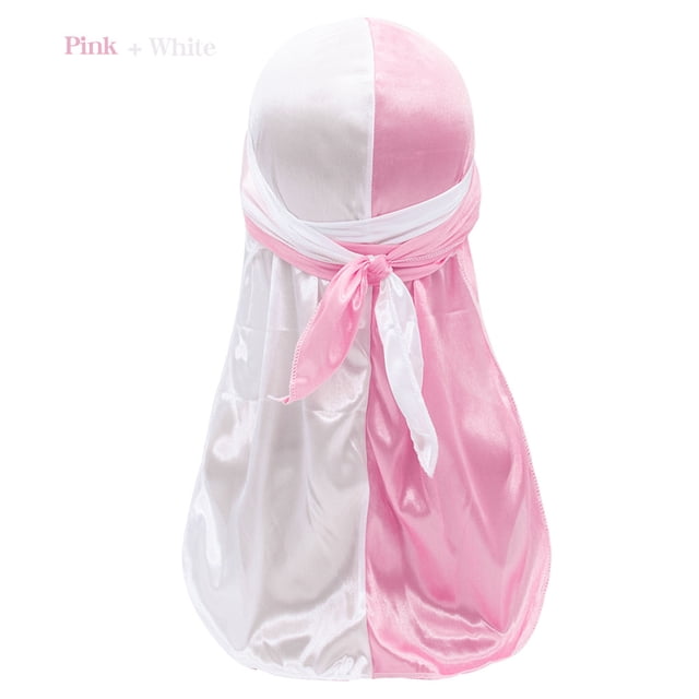 Silky Durag Caps, Two Tone Pirate Caps, Long-Tail Headwraps Wide Straps ...
