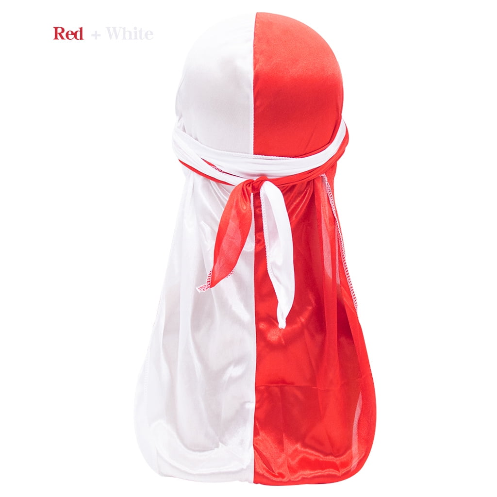 Silky Durag Caps, Two Tone Pirate Caps, Long-Tail Headwraps Wide Straps ...