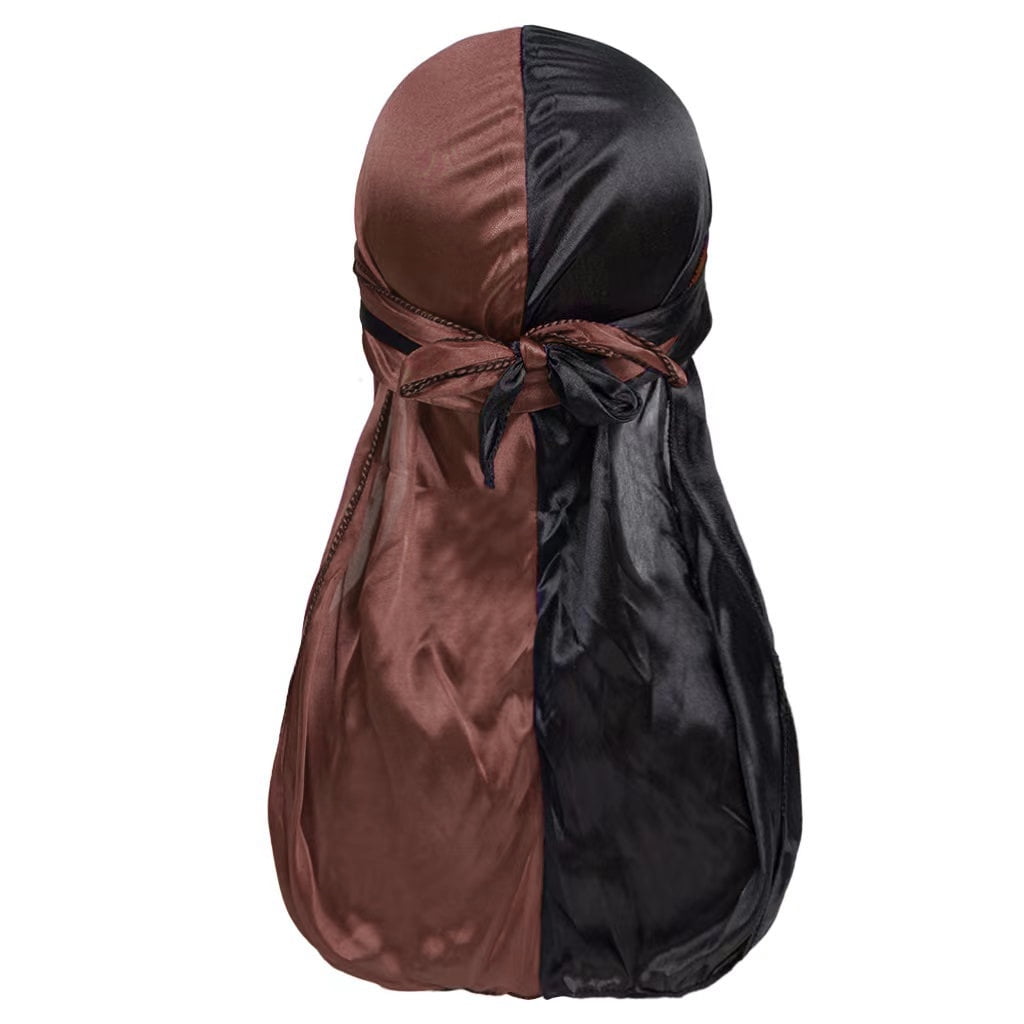 Silky Durag Caps, Two Tone Pirate Caps, Long-Tail Headwraps Wide Straps ...