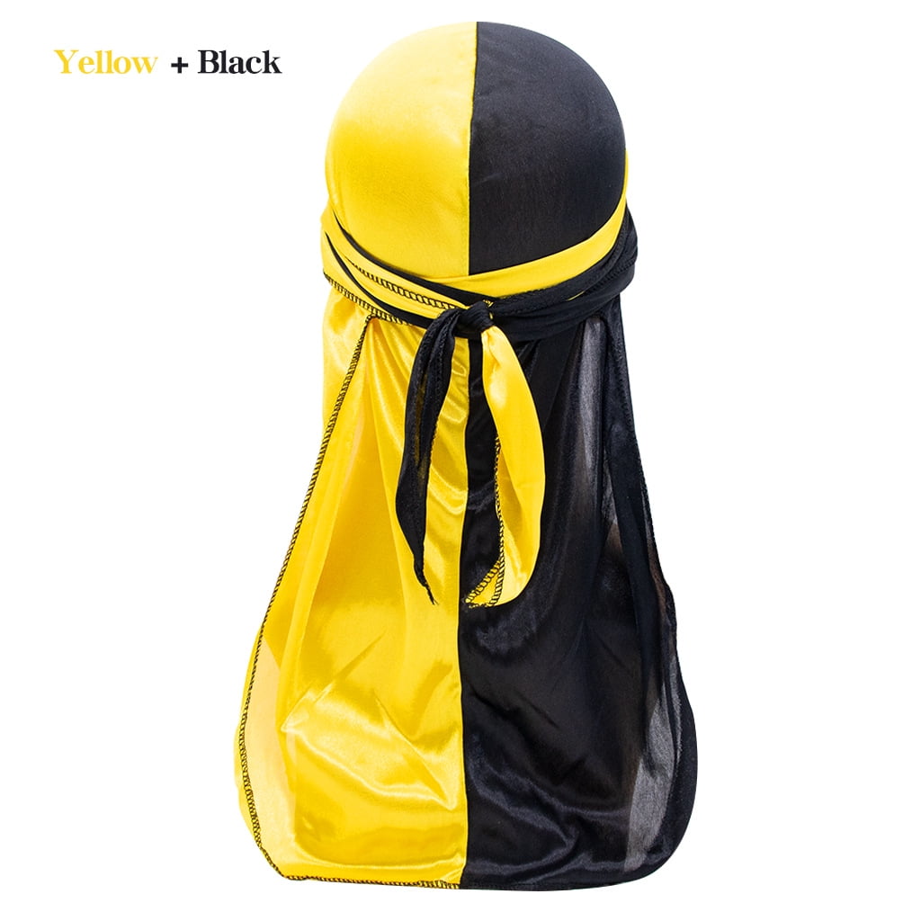 Silky Durag Caps, Two Tone Pirate Caps, Long-Tail Headwraps Wide Straps ...