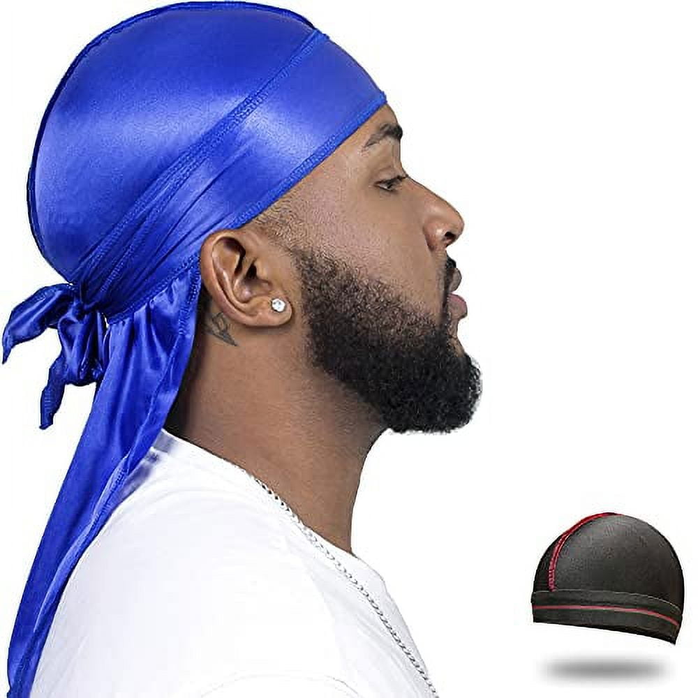 ForceWave Silky Durag for Men Wave Cap Satin Dorag for Men Women 360 ...