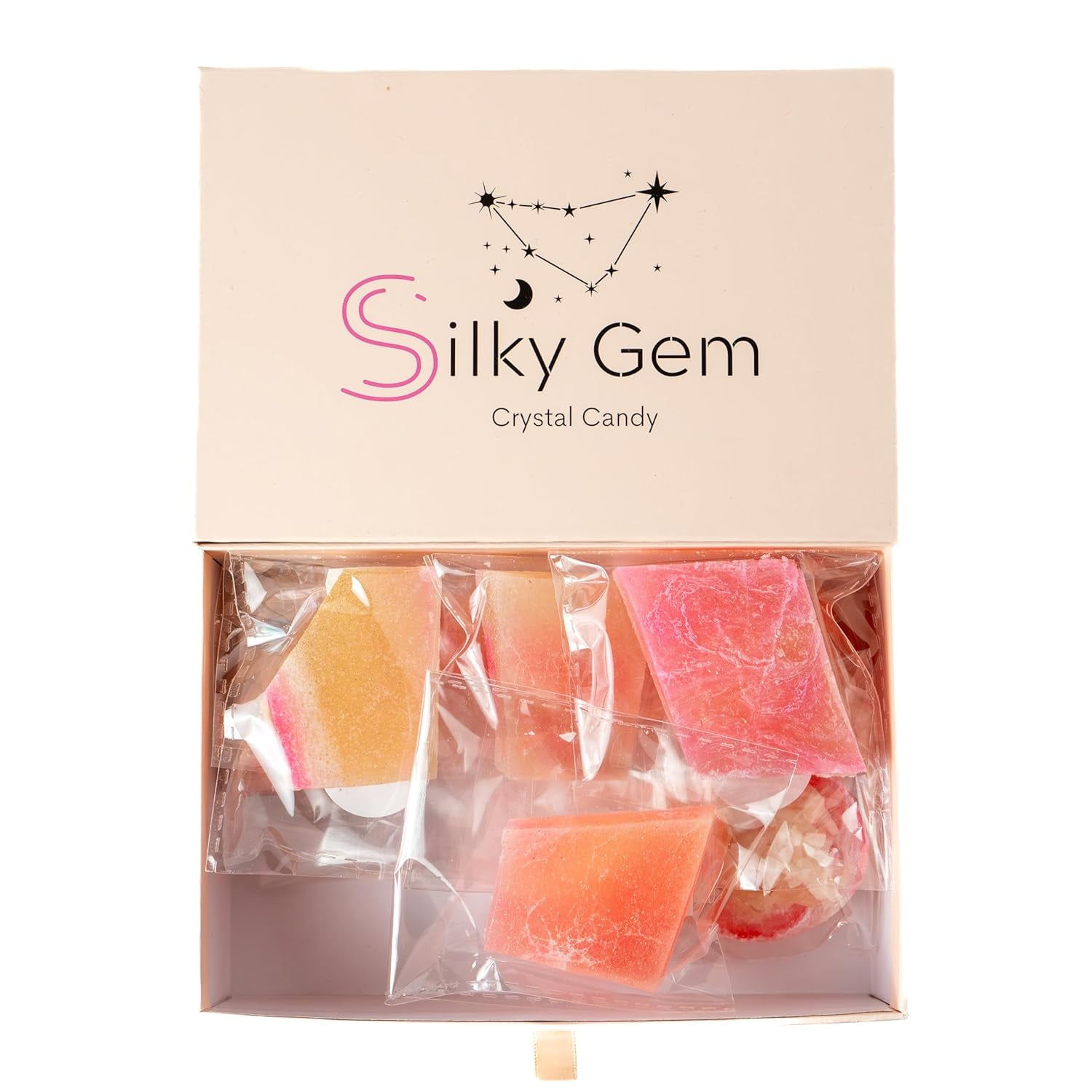 Silky Gem - Edible Crystal Candy, 8-10 Clusters, Peach Flavored ...