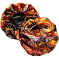 Silky Satin Bonnet with Elastic Soft Band (Flame Hashira Bonnet ...