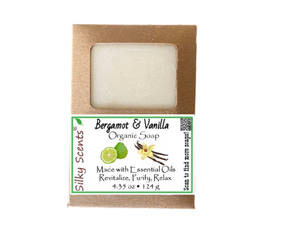 Bergamot & Vanilla Soap Bar - 100% All Natural and Organic Infused with ...