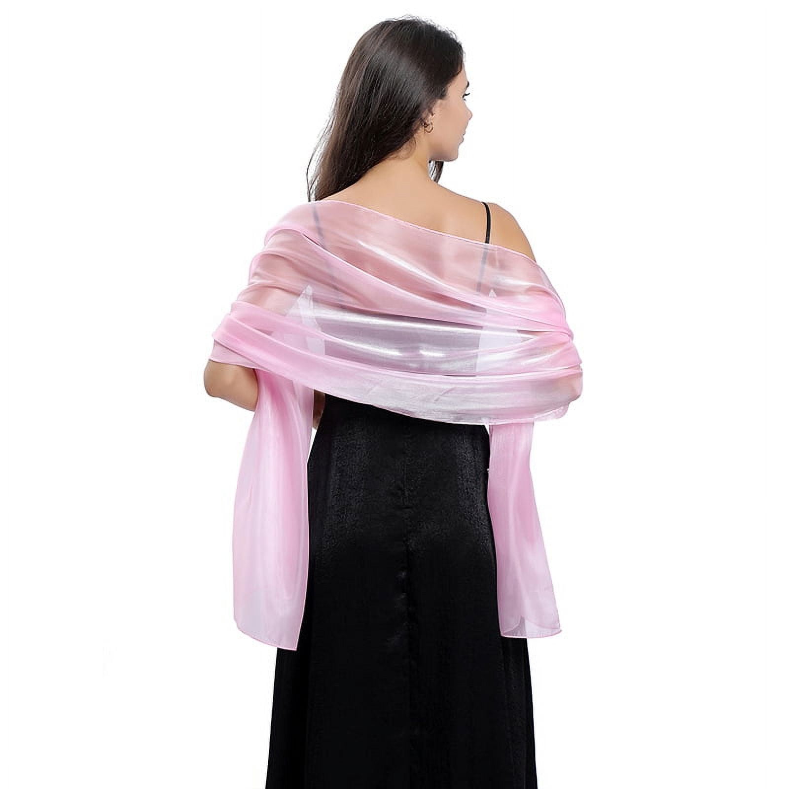 Silky Shawls and Wraps by Vorkoi Silky Fabric Women’s Organza Shawl ...