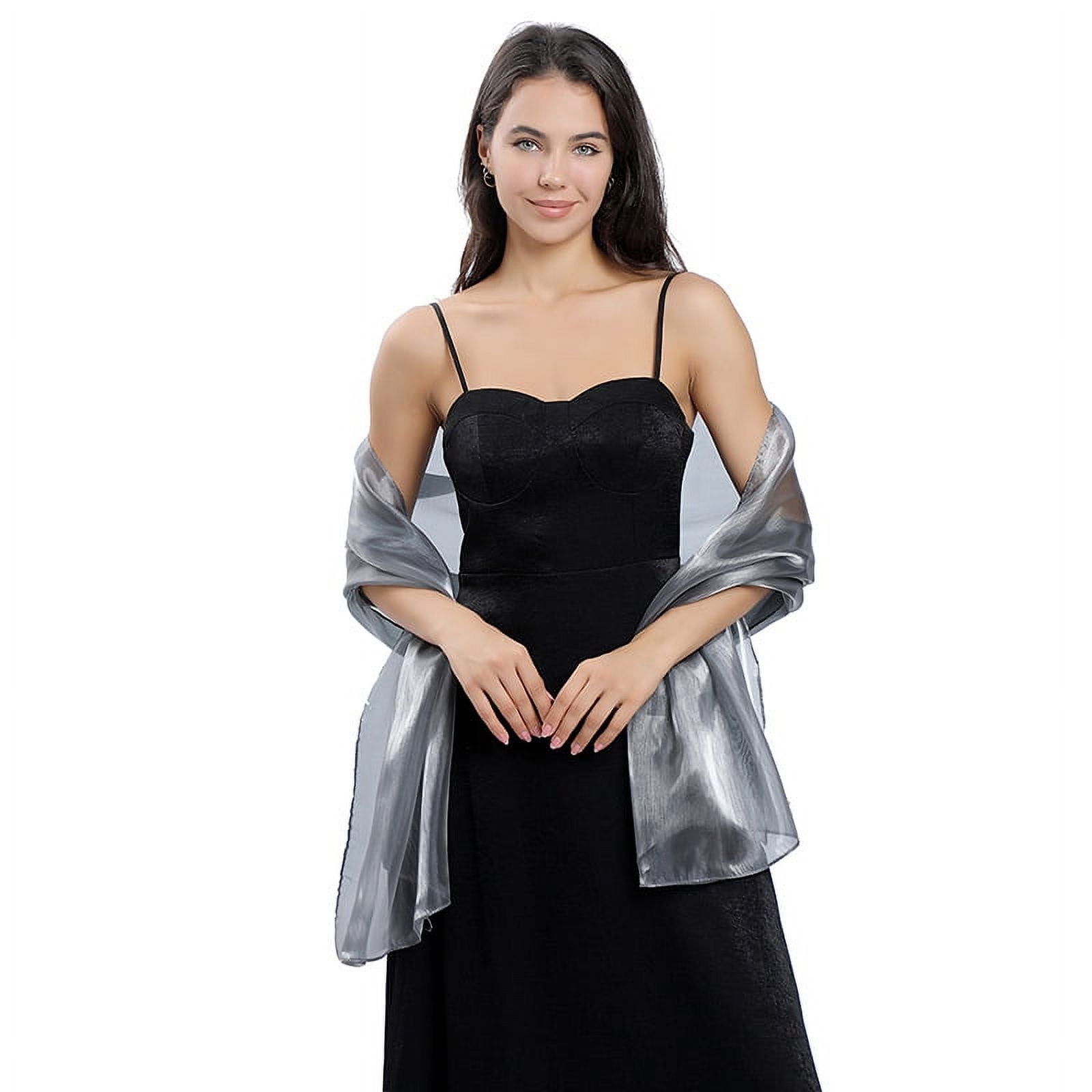 Silky Shawls and Wraps for Evening Dresses Women Sheer Soft Bridesmaid ...