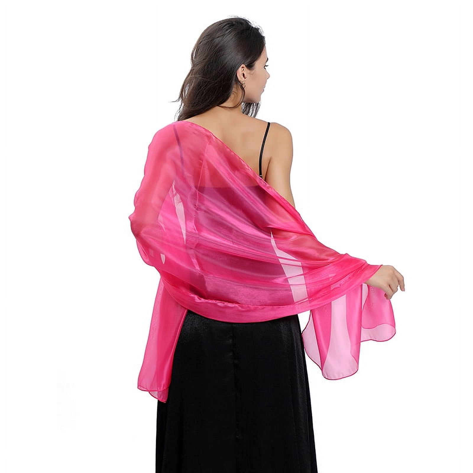 Silky Shawls and Wraps for Evening Dresses Women Sheer Soft Bridesmaid ...