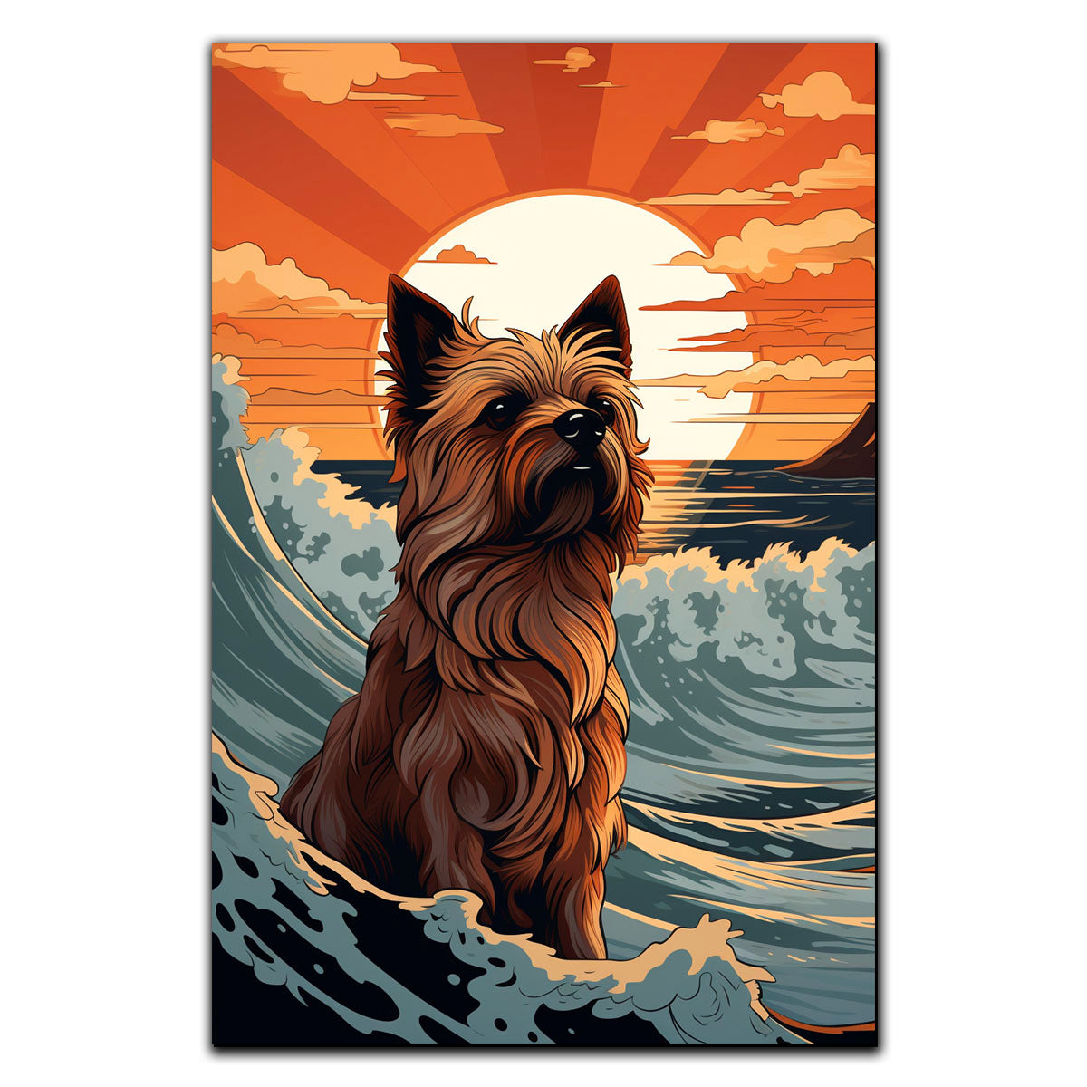 Silky Terrier Dog Wall Art Canvas for Classroom, Home Decor, Unframed ...