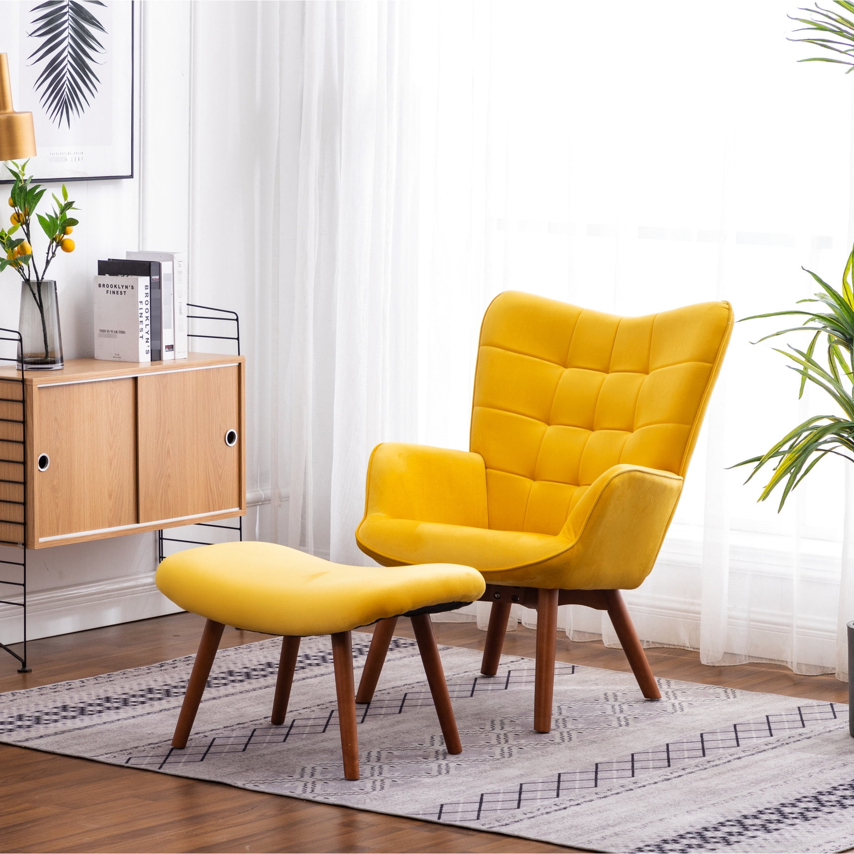 Silky Velvet - Tapering Dowel Legs - Primary Living Room - Flairful ...