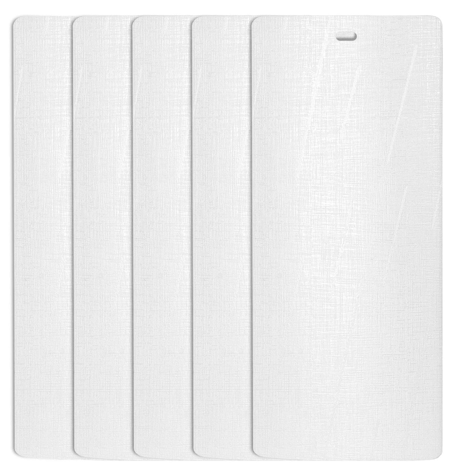 Silky White Vertical Blind Texture Slats Sliding Door 98.5 Qty 5 Pack ...