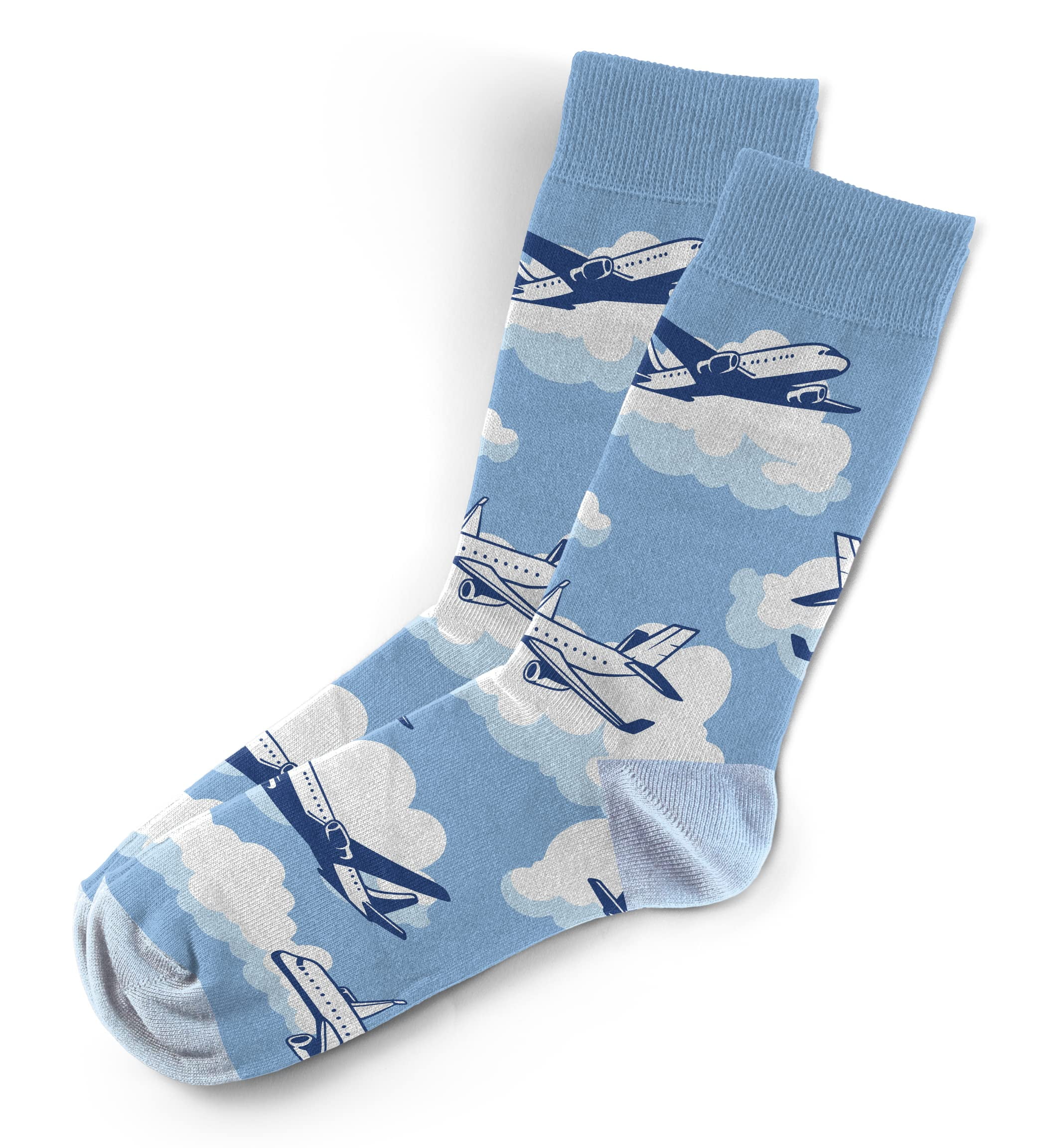 Sillies Sock Airplanes Socks - Funny Novelty Unisex Sock Set, Woven Art ...