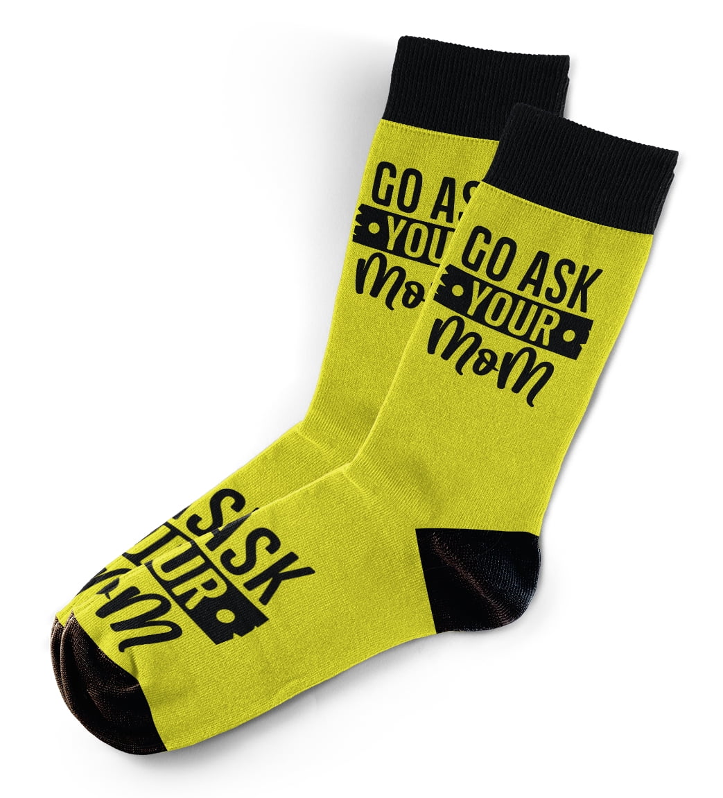 Sillies Sock Go Ask Your Mom Socks - Funny Novelty Unisex Sock Set ...