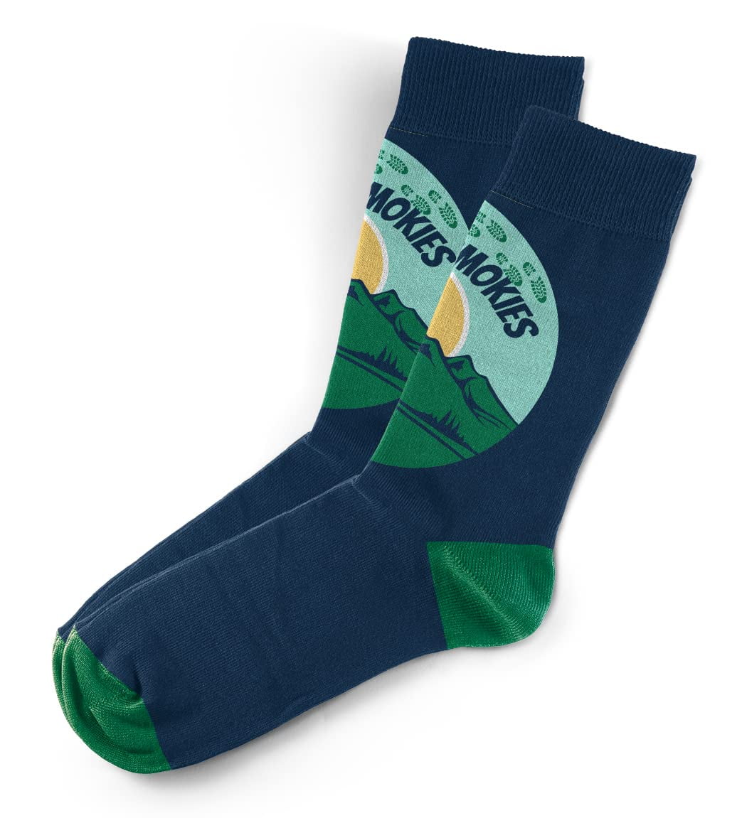 Sillies Sock Hike The Smokies Sunset Socks - Funny Novelty Unisex Sock ...