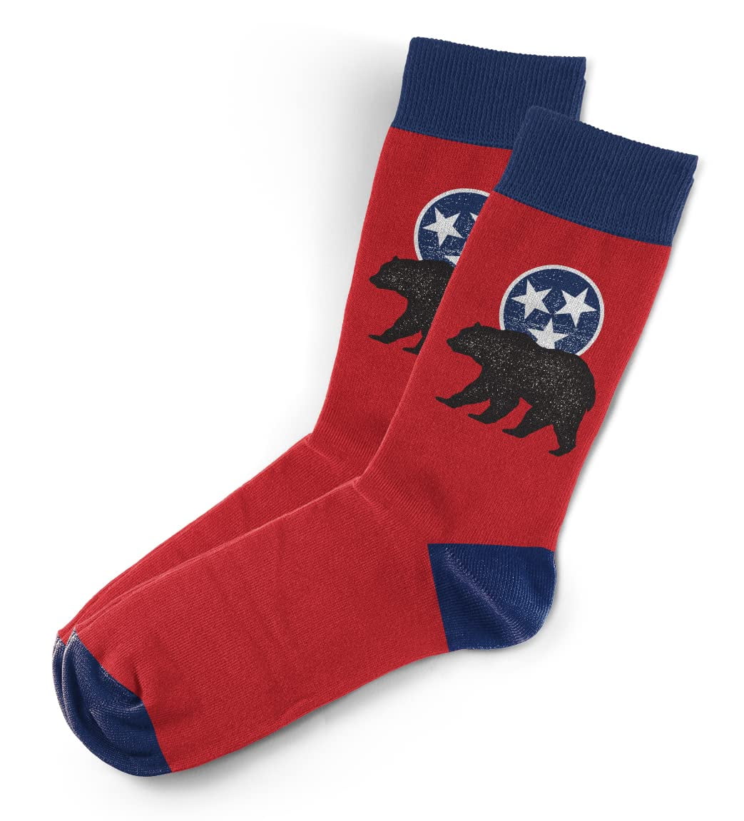 Sillies Sock Tennessee Flag And Bear Socks - Funny Novelty Unisex Sock ...