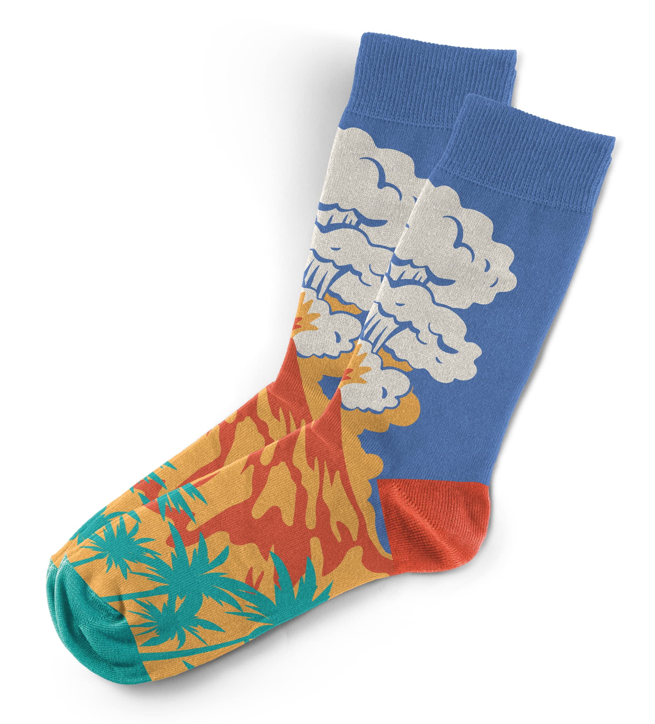 Sillies Sock Volcanic Eruption Socks - Funny Novelty Unisex Sock Set ...
