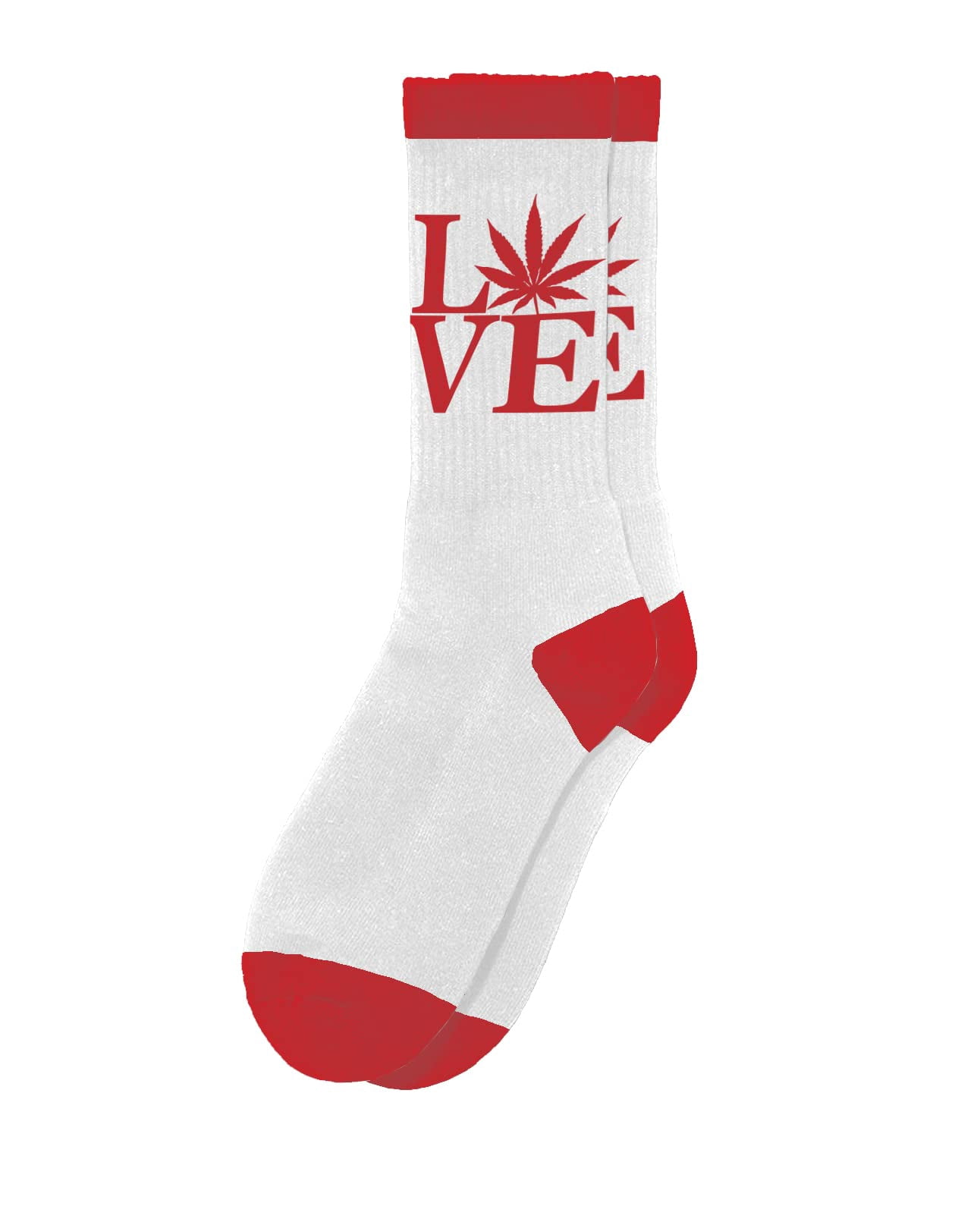 Sillies Socks Pot Love Red Socks- Funny Novelty Adult Unisex Sock Set ...