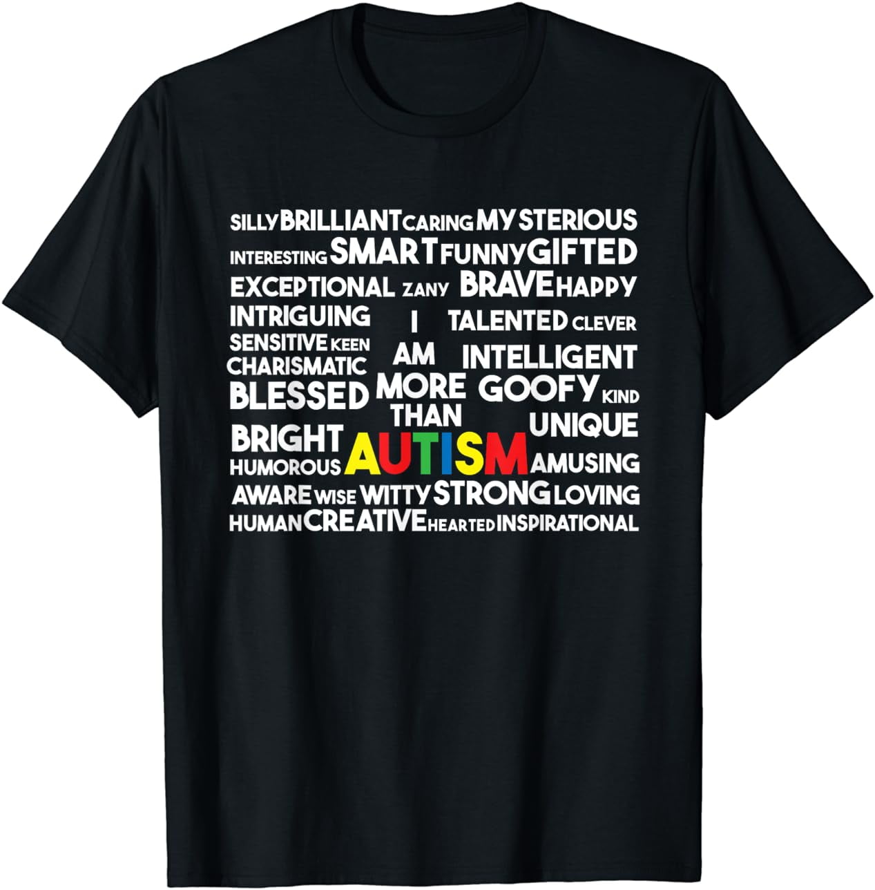Silly Brilliant Caring Autism Awareness Autistic Warrior T-Shirt ...