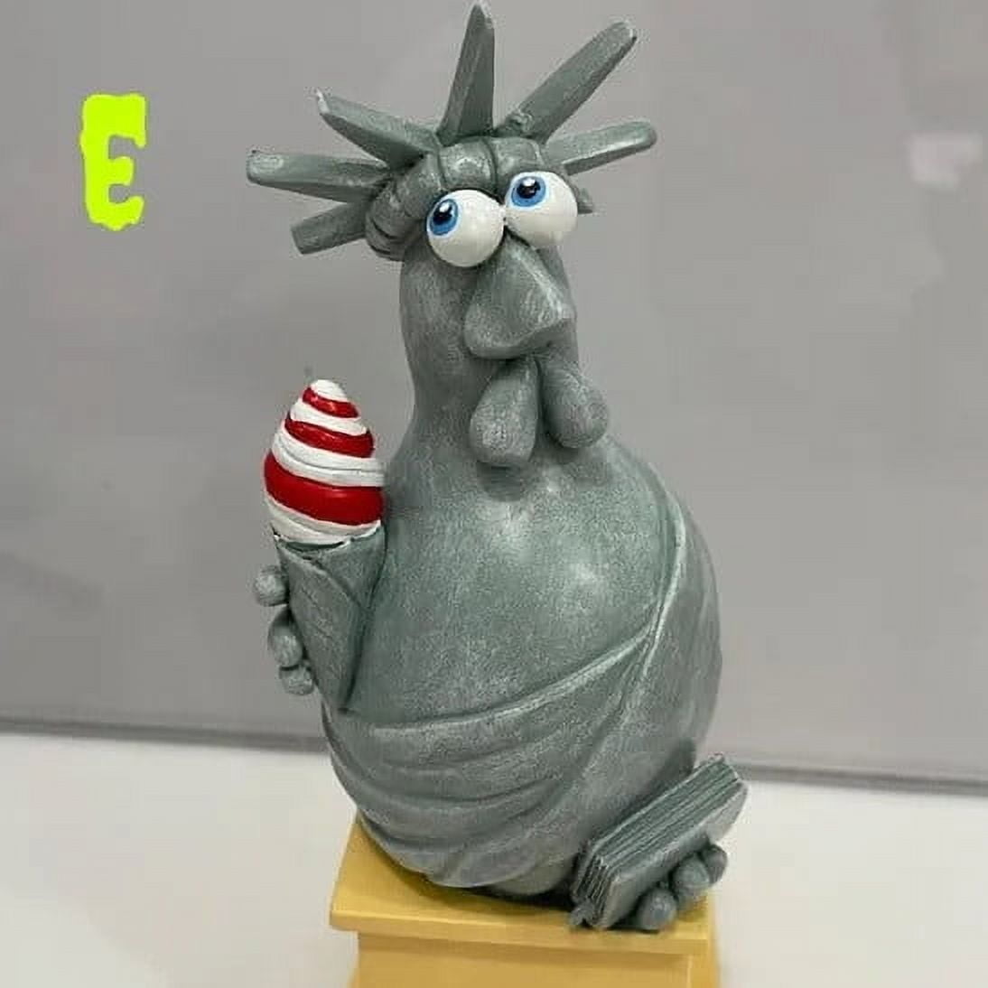 Silly Chicken Decor Silly Chicken Garden Statue Funny Chicken Statue ...