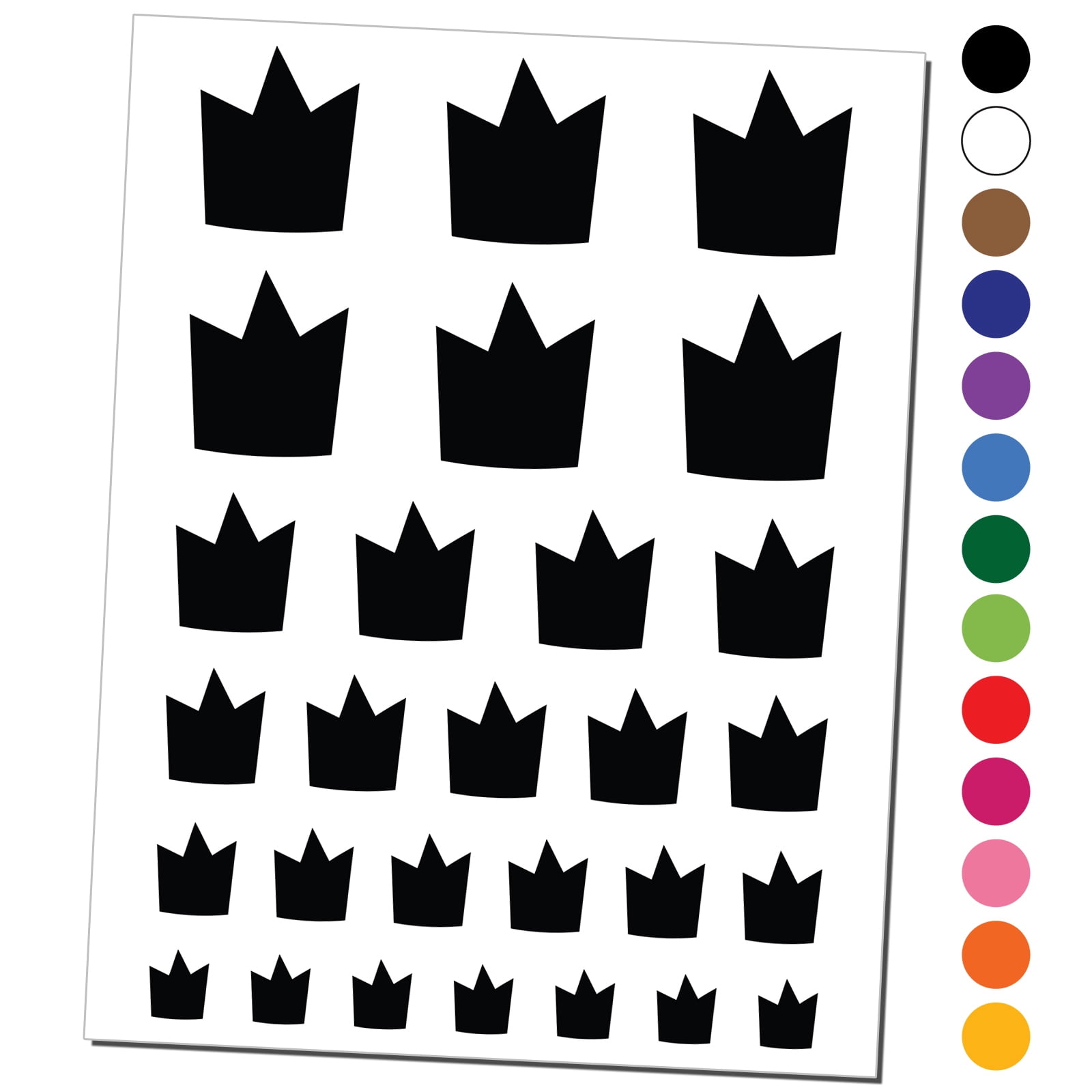Silly Crown Water Resistant Temporary Tattoo Set Fake Body Art ...