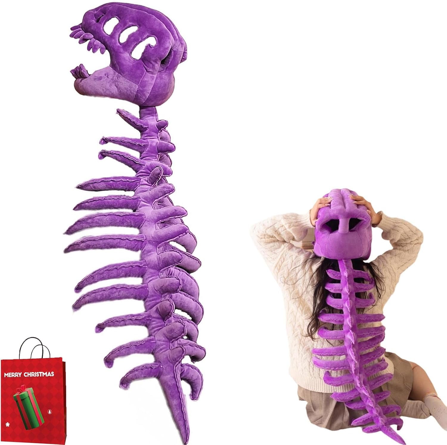 Silly Dinosaur Plush Skeleton, 29/45'' 3D Dinosaur Skeleton Plush Hat ...