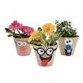 Silly Faces Paper Mache Flower Pot Craft Kit- Craft Kits - 12 Pieces ...