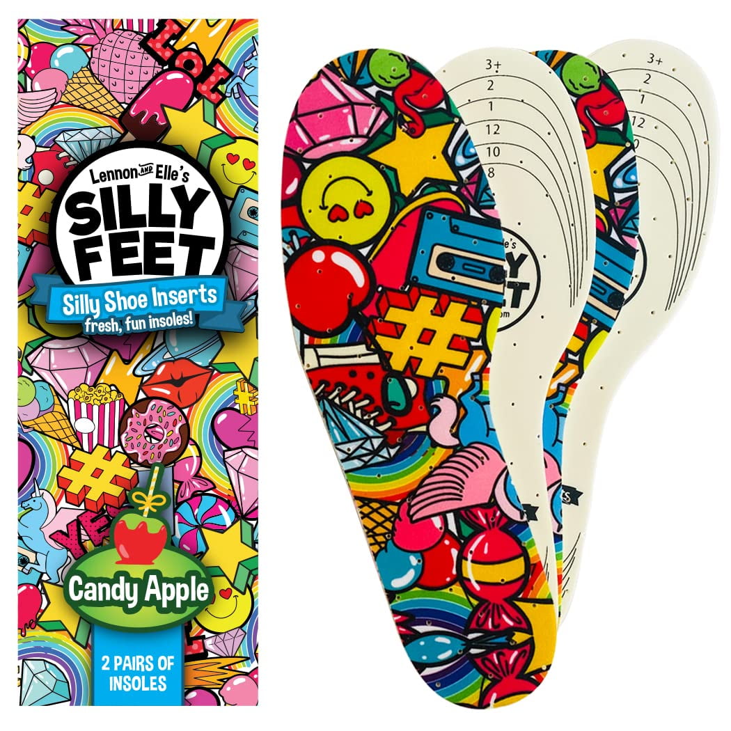 Silly Feet Shoe Insoles for Kids, Toddler Size, 2 Pairs - Soft Foam Gel ...