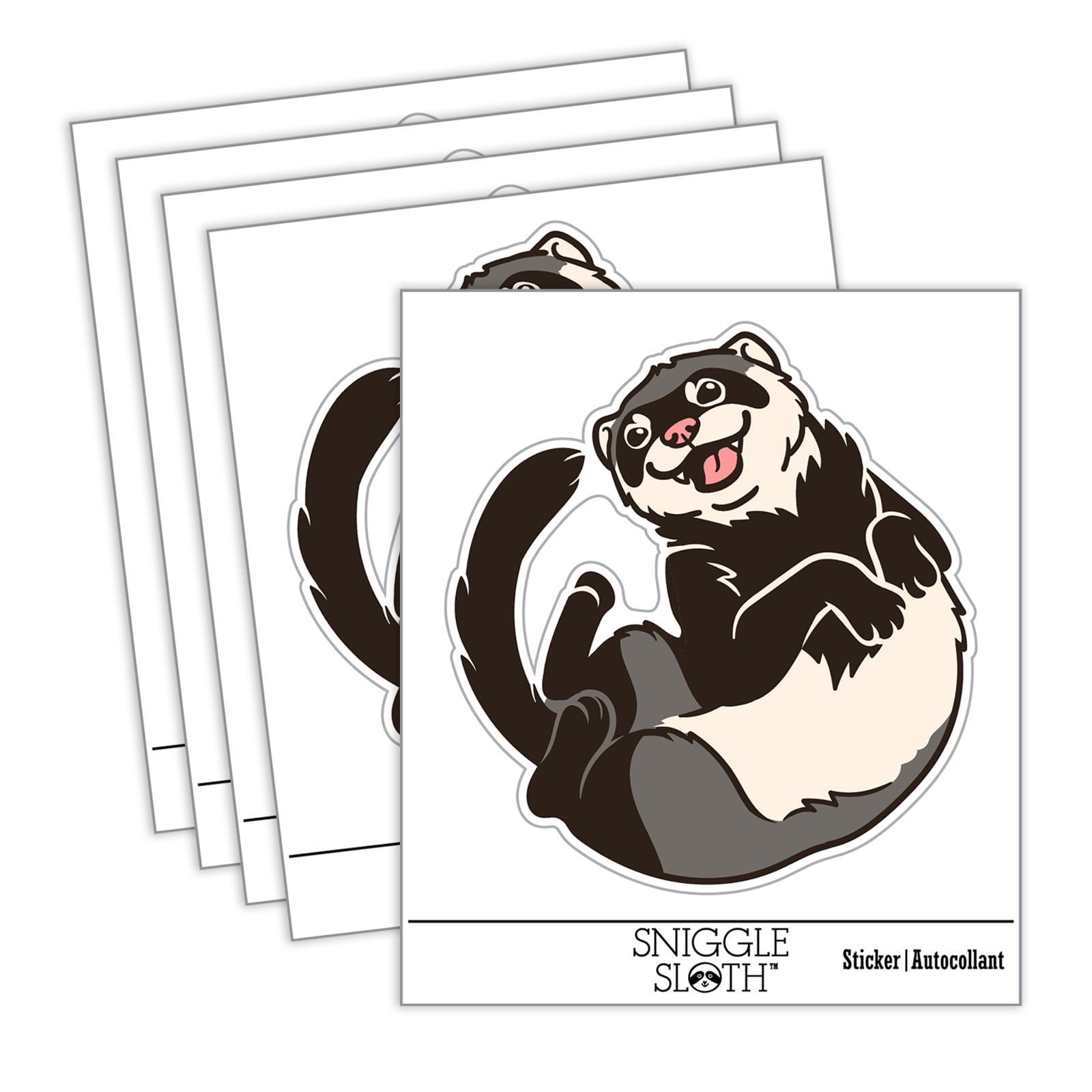 Silly Ferret on Back Car Window Bumper Water Bottle Phone Tablet Laptop ...