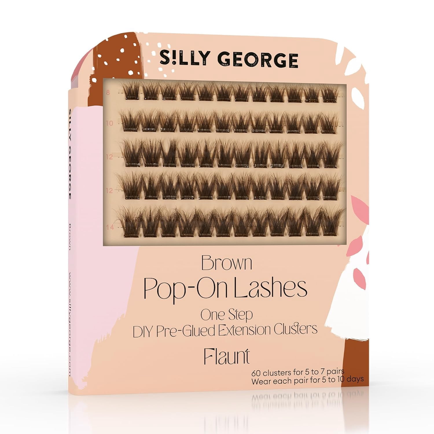 Silly George Pop-On Lashes - DIY 1-Step Pre-Glued Faux Eyelash Clusters ...