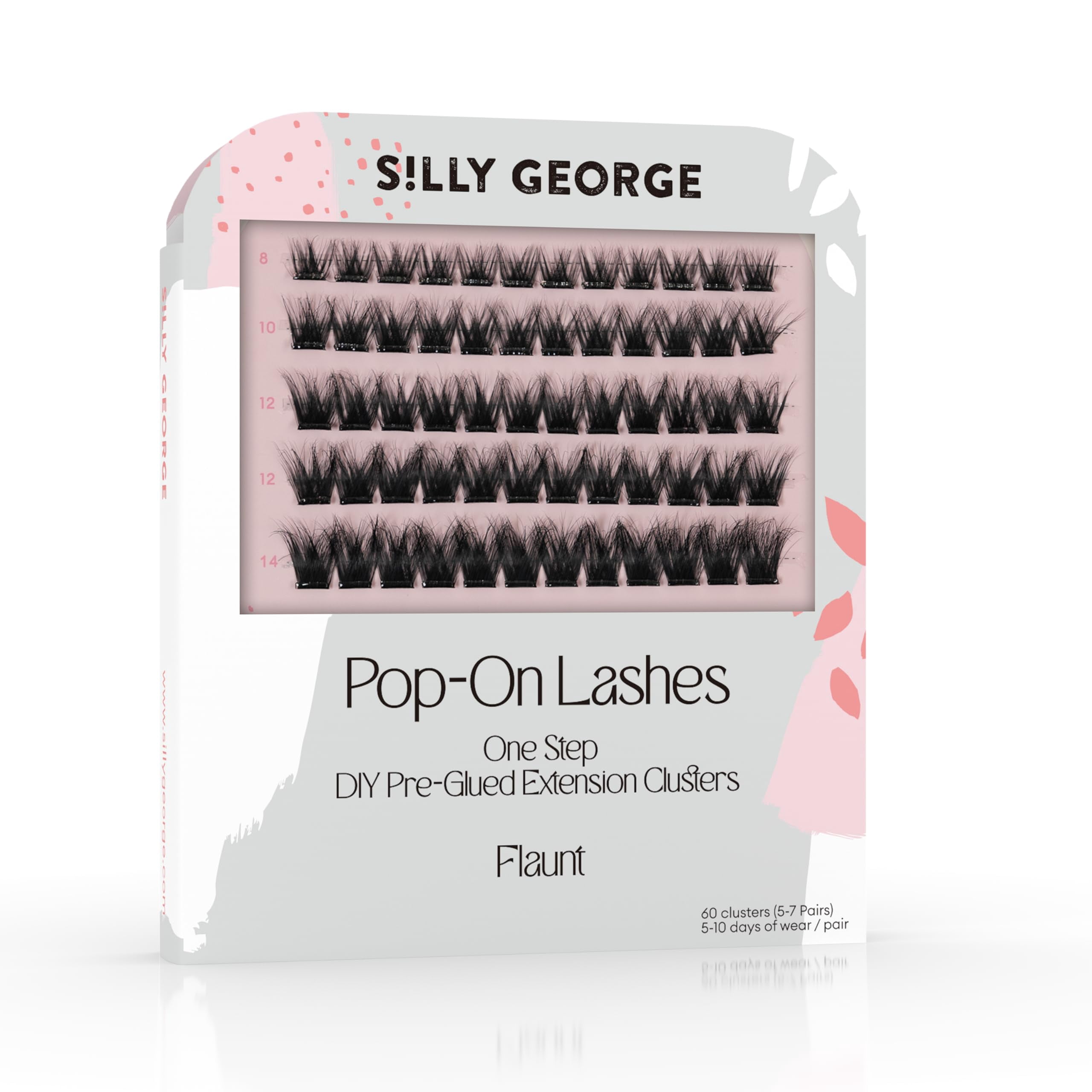 Silly George Pop-On Lashes JKF25 - DIY 1-Step Pre-Glued Faux Eyelash ...