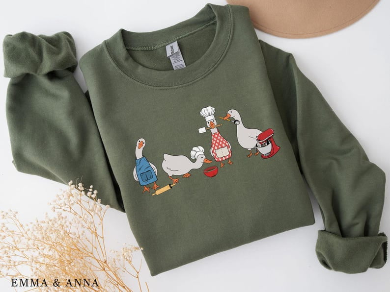 Silly Goose Baker Sweatshirt, Baking Sweater, Baker Sweatshirt, Baking ...