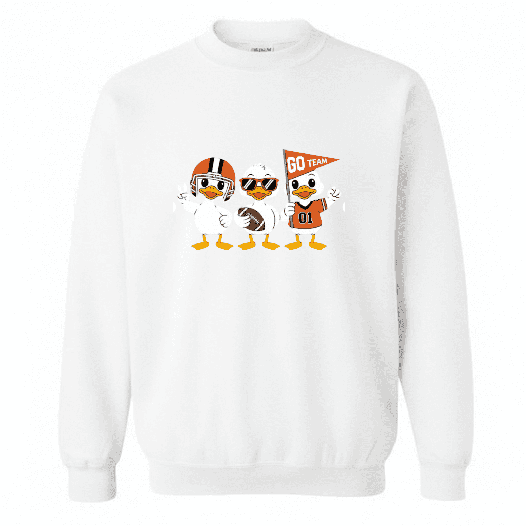 Silly Goose Duck Football Funny Game Day Cheer Humor Cartoon Design ...