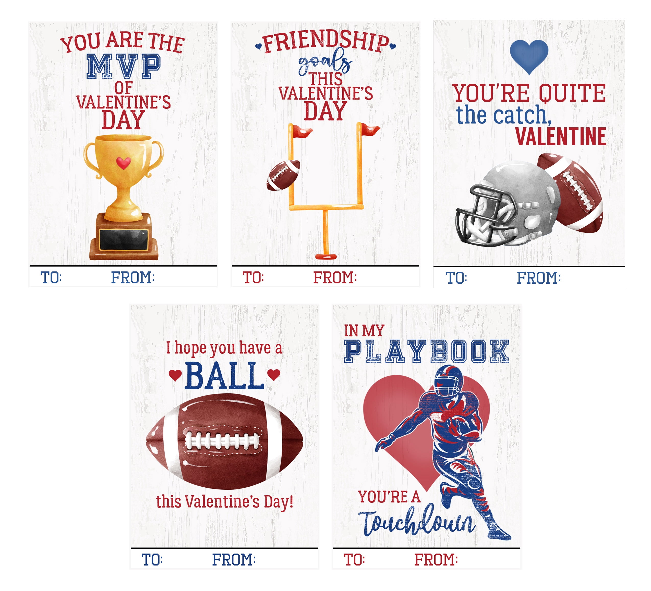 Silly Goose Gifts Football Sports Themed Valentines Day Card for Kids ...