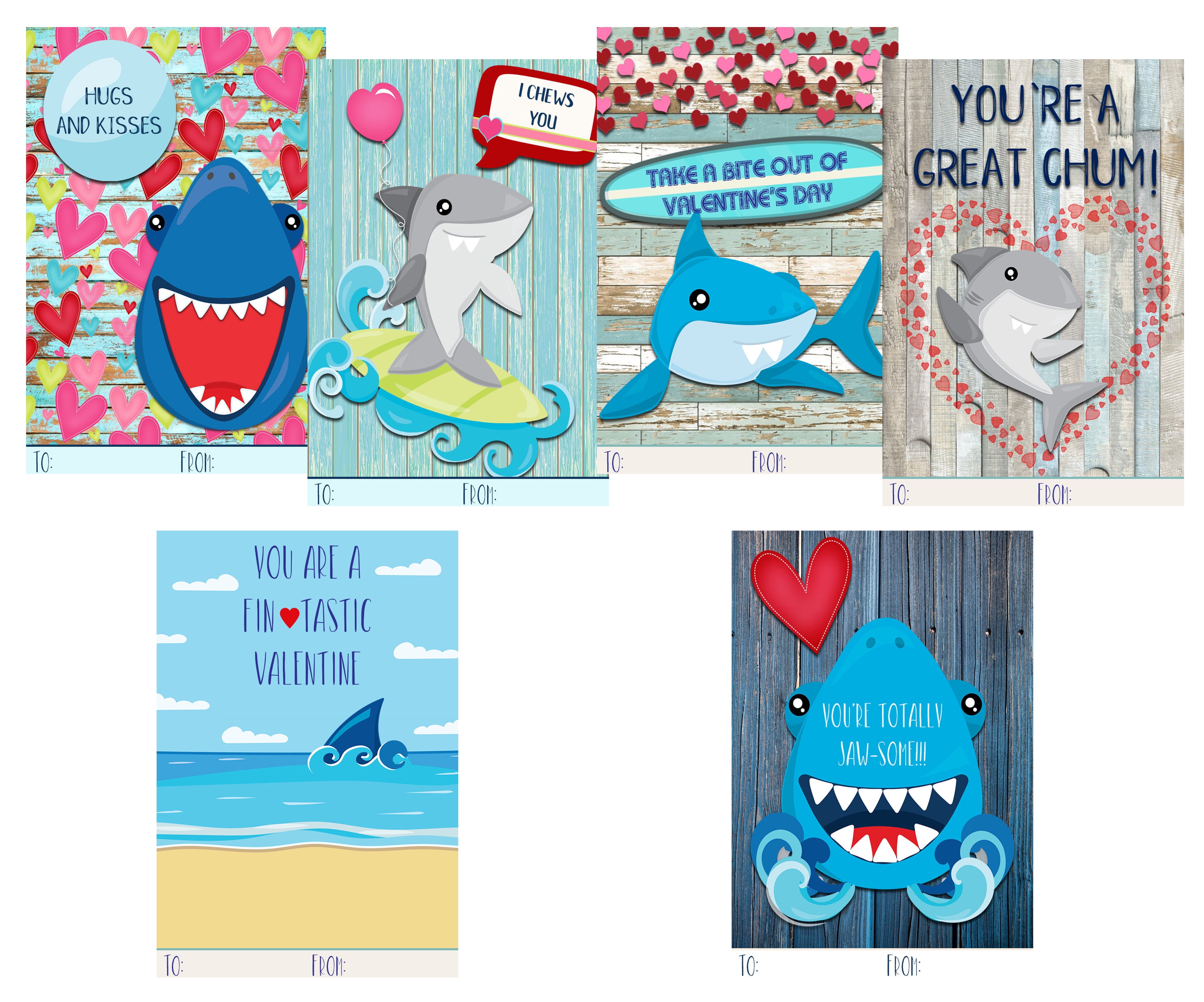 Silly Goose Gifts Funny Shark Beach Themed Valentine Day Classroom ...