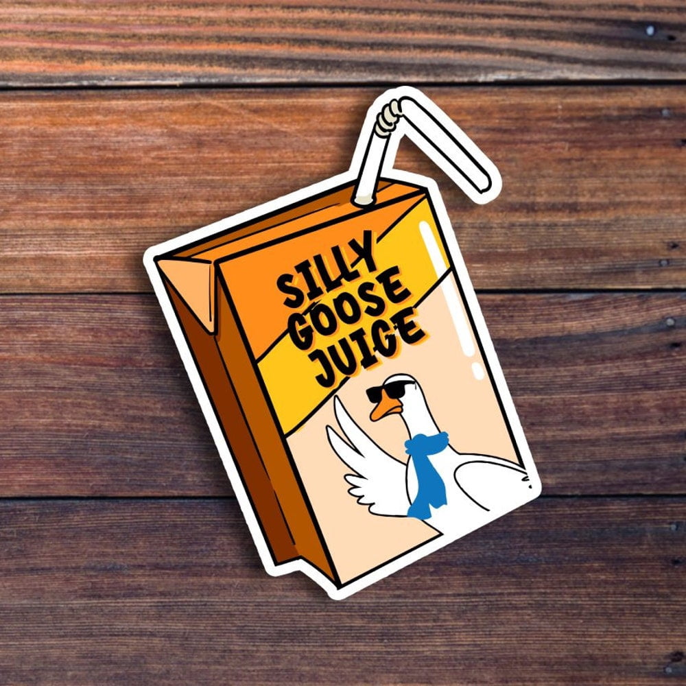 Silly Goose Juice Sticker Phone Decal Water Bottle Stickers Car Decals ...