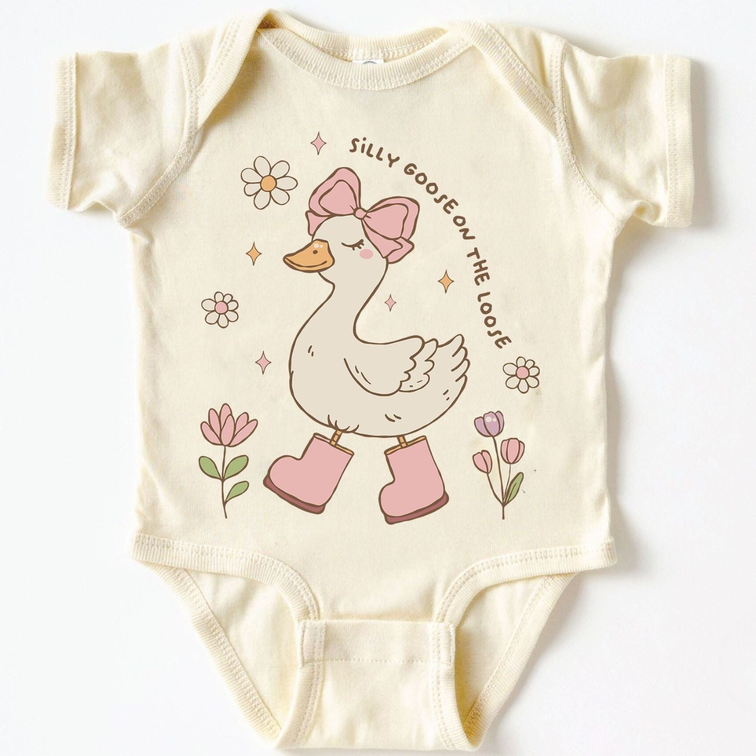 Silly Goose On The Loose Baby Bodysuit, Funny Baby Girl Onesie®, Cute ...