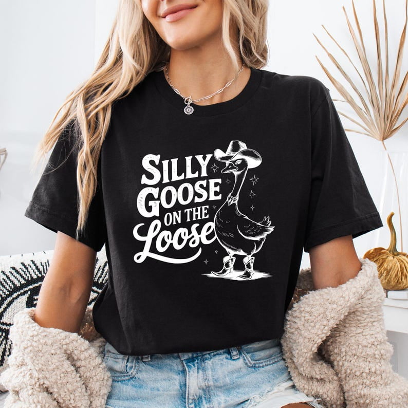Silly Goose On The Loose Shirt, Cowgirl Shirt, 90s Aesthetic Shirt ...