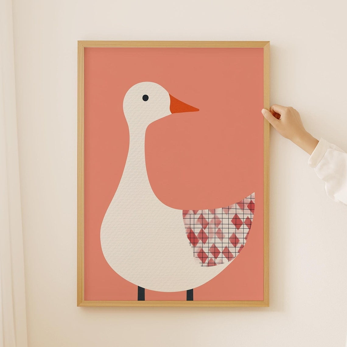 Silly Goose Print, Goose Wall Art For Girls, Nursery Decor, Retro Wall ...