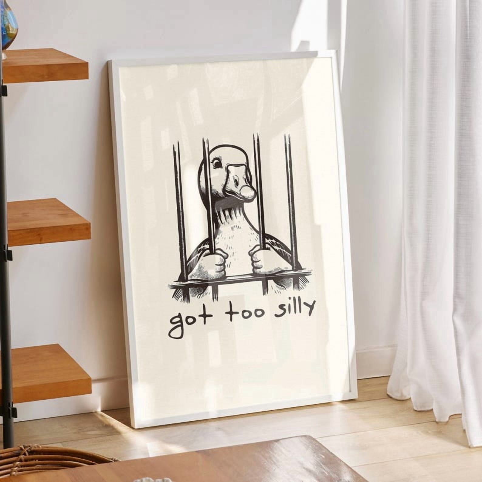 Silly Goose Print: Quirky Animal Wall Art- No Frame Included - Walmart.com