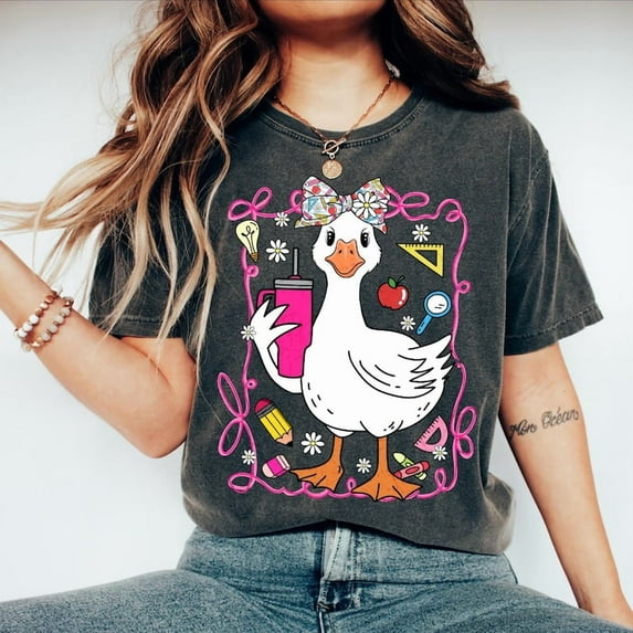 Silly Goose Shirt, Floral Teacher Club T-Shirt, Cute Back To School Tee ...
