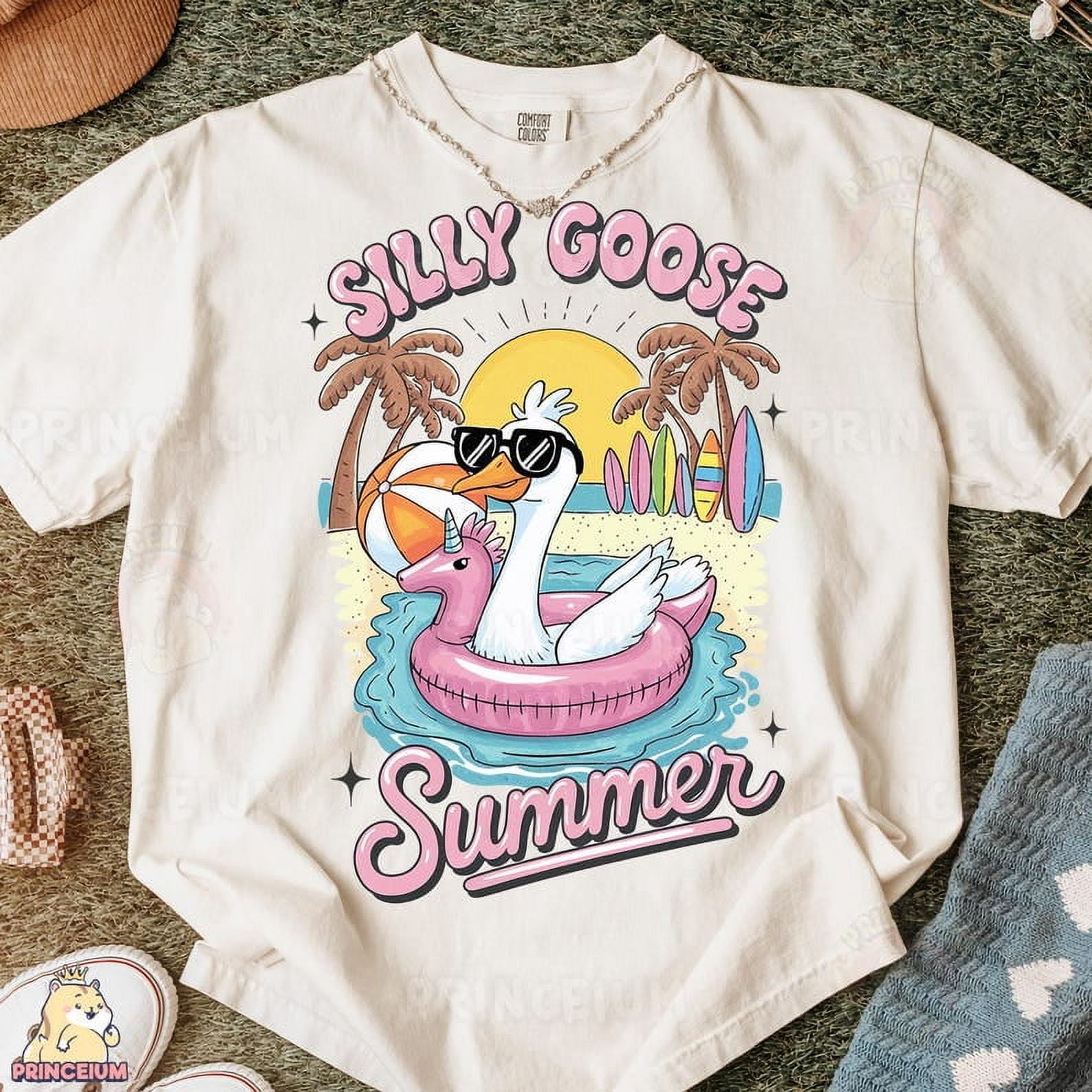 Silly Goose Summer Shirt, Funny Beach T-shirt, Pool Float Shirt ...