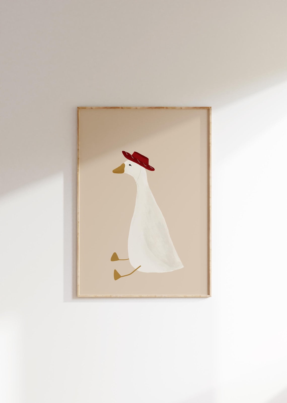 Silly Goose Wall Art Cute Goose Poster Cowboy Nursery Decor Farm Animal ...