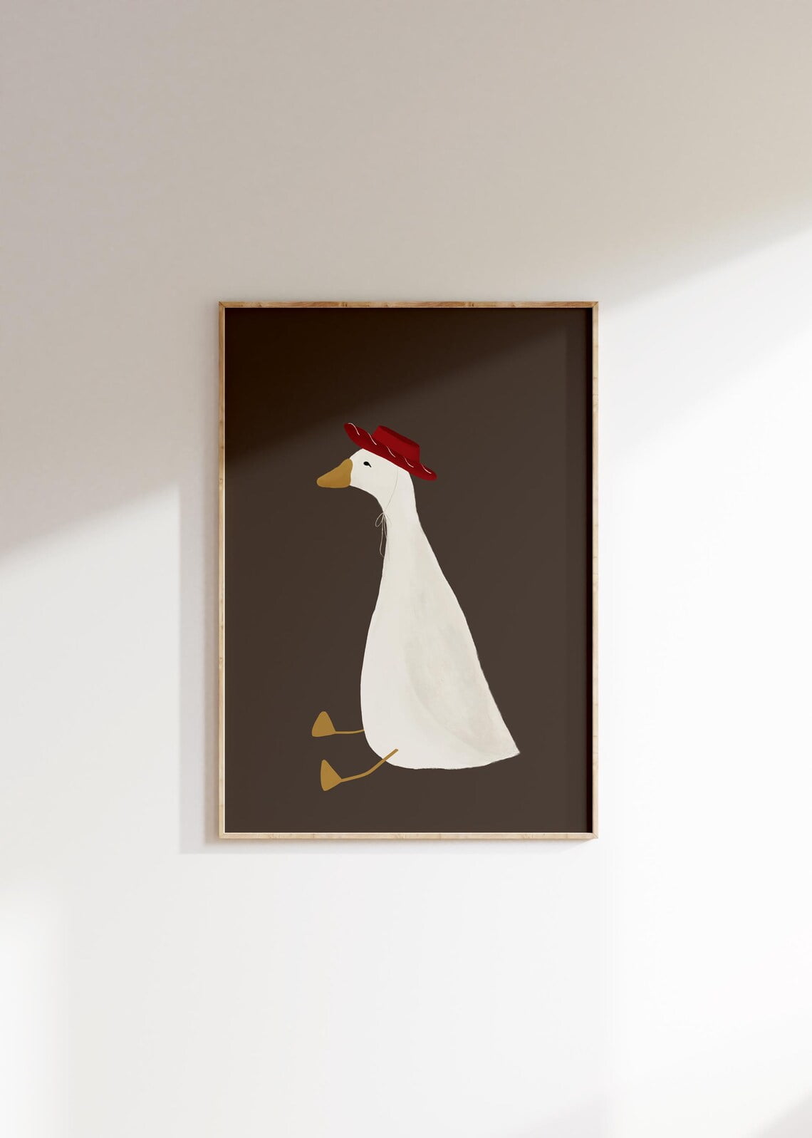 Silly Goose Wall Art Cute Goose Poster Cowboy Nursery Decor Farm Animal ...