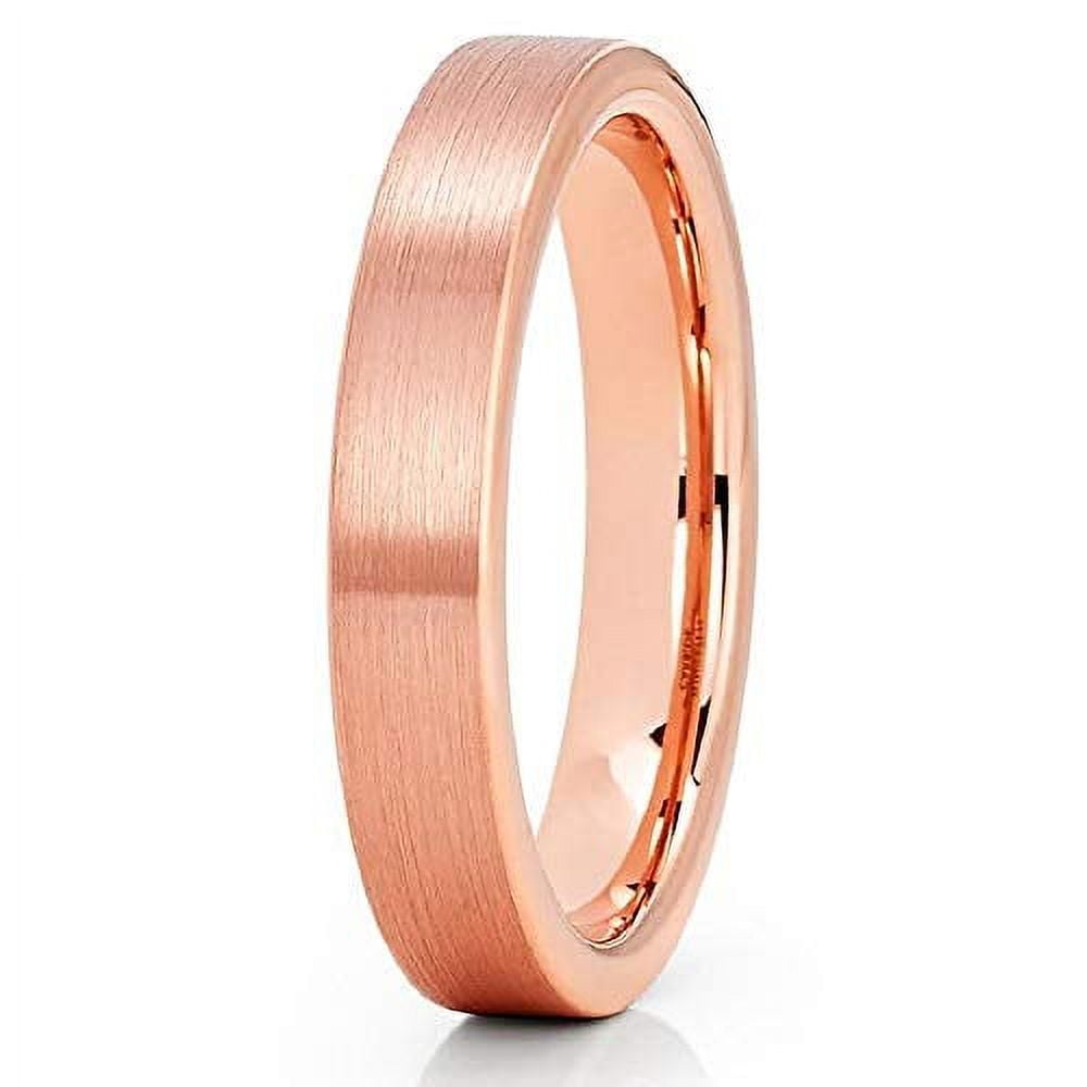 Silly Kings 4mm - Rose Gold Tungsten Ring - Tungsten Wedding Band ...