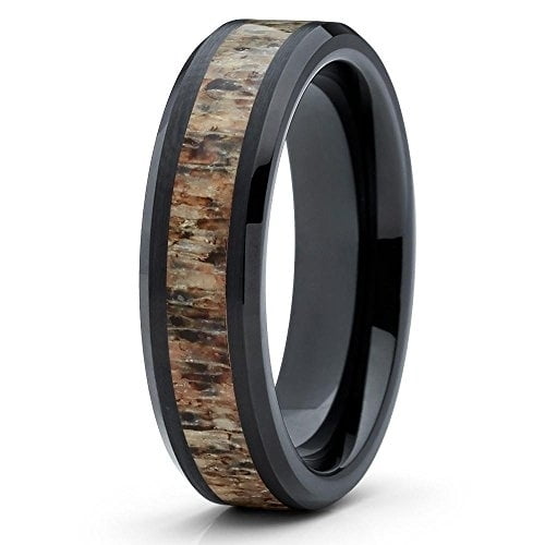 Silly Kings Jewelry 6mm Polished Black Tungsten Carbide Wedding Band ...
