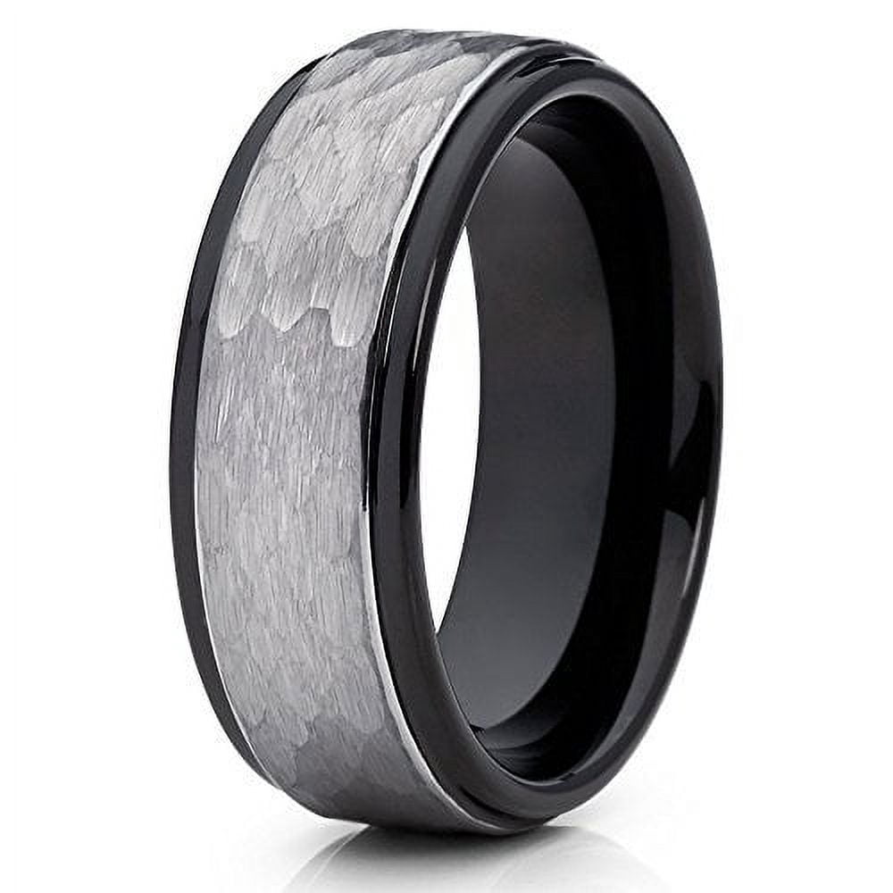 Silly Kings Jewelry 8mm Tungsten Wedding Band Gray Tungsten Ring ...